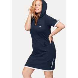 Kangaroos Damen Sweatkleid, blau, Gr. 48, Obermaterial: 100% Baumwolle. Kapuzenfutter: 100% Baumwolle, Kleider, in Longform, aus