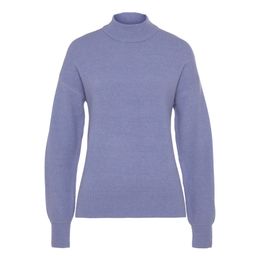 Lascana Damen Strickpullover, Gr. 36, lila, Strick, Obermaterial: 52% Polyester, 44% Polyacryl, 4% Elasthan, meliert, unifarben, Pullover, mit