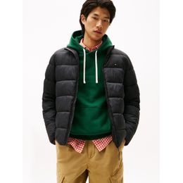 Tommy Hilfiger Herren Steppjacke "MID WEIGHT STAND COLLAR", schwarz, Gr. M, unifarben, Web, Obermaterial: 100% Polyamid, Jacken, Winterjacke,