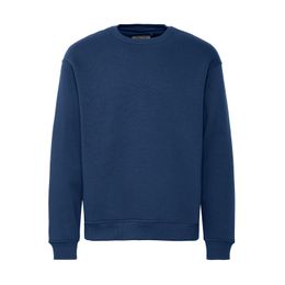 Blend Herren Longpullover "Longpullover BHSweatshirt", blau, Gr. M, unifarben, Web, Obermaterial: 50% Baumwolle CO. 50% Polyester PES., Pullover