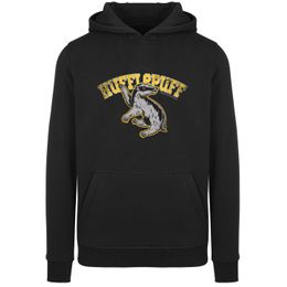 F4NT4STIC Herren Kapuzenpullover "Harry Potter Hufflepuff Sport Emblem", schwarz, Gr. XXL, Obermaterial: 65% Baumwolle, 35% Polyester, Pullover, Print