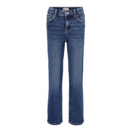 KIDS Only M&auml;dchen Bootcut-Jeans "KOGJUICY WIDE LEG DNM CRO557 NOOS", blau, Gr. 128, Abriebeffekte, Denim/Jeans, Obermaterial: 99% Baumwolle, 1%