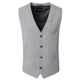 Venti Herren Anzugweste "Venti Anzugweste uni", grau, Gr. 50, 67% Polyester, 31% Viskose, 2% Elasthan, Westen