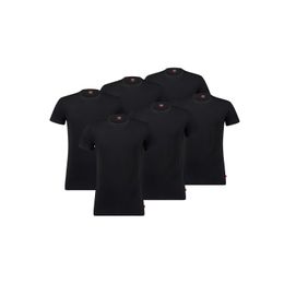 Levi's LEVI'S Herren T-Shirt "T-Shirt 6er Pack", schwarz, Gr. XL, Obermaterial: 95% Baumwolle CO. 5% Elasthan EL., Shirts