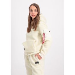 Damen Hoodie "Teddy Hoodie Women", wei&szlig;, Gr. S, Alpha Industries, Obermaterial: 100% Polyester, Sweatshirts
