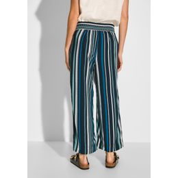 Cecil Damen Culotte, gr&uuml;n, Gr. XL, gestreift, Stoff, 100% Viskose, Hosen, im Streifendesign