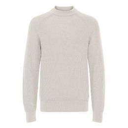 Casual Friday Herren Strickfleece-Pullover "Strickpullover CFKRISTIAN raglan rib crew neck knit", grau, Gr. XXL, Obermaterial: 100% Baumwolle CO.,
