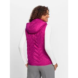 Casual Looks Damen Steppweste, pink, Gr. 38, unifarben, 100% Polyester, Wattierung:100% Polyester, Westen