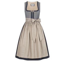 N&uuml;bler N&Uuml;BLER Damen Dirndl "Dirndl midi Leni", blau, Gr. 42, Obermaterial: 50% Polyester PES. 50% Viskose CV., Kleider