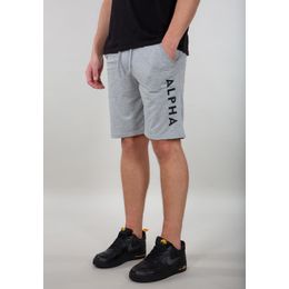 Herren Sweatshorts "Alpha Jersey Short", grau, Gr. XS, Alpha Industries, Obermaterial: 100% Baumwolle, Hosen