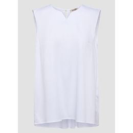 Lecomte Damen Klassische Bluse "Bluse", wei&szlig;, Gr. 42, unifarben, 63%Baumwolle, 34%Polyamid, 3%Elastan, Blusen