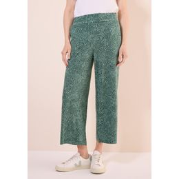 Cecil Damen Marlene-Hose, gr&uuml;n, Gr. XL, bedruckt, Stoff, 95% Viskose, 5% Elasthan, Hosen, im Loose Fit
