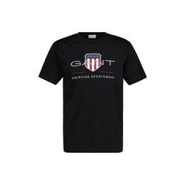 Gant Herren T-Shirt "T-Shirt REG ARCHIVE SHIELD 1er Pack", schwarz, Gr. 4XL, Obermaterial: 100% Baumwolle CO., Shirts