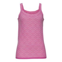 Vivance Damen Stricktop "mit Streifenstruktur", pink, Gr. 32, gestreift, Feinstrick, Obermaterial: 54% Polyester (REPREVE), 35% Baumwolle, 11%