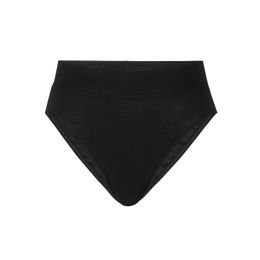 Calida Damen Slip "Slip Elastic High Waist 1er Pack", Gr. XS, schwarz, Obermaterial: 94% Baumwolle CO. 6% Elasthan EL., Unterhosen