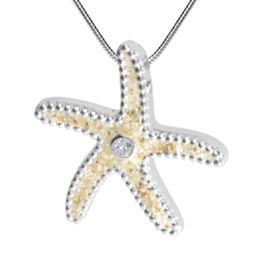 DUR Damen Kette mit Anh&auml;nger "DUR Kette mit Anh&auml;nger Gleiter Seestern II - Strandsand", 45cm, Silber 925 (Sterlingsilber), L: 42, silber, Silber 925