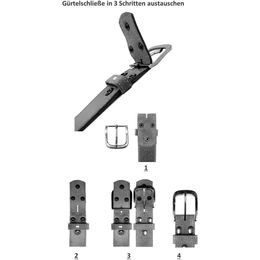 Damen G&uuml;rtelriemen, gr&uuml;n, Gr. 115, RETTUNGSRING G&Uuml;RTEL, unifarben, Leder, G&uuml;rtel