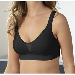 Nina von C. Damen Soft-BH "COTTON SHAPE", Gr. 85, schwarz, Obermaterial: 82% Baumwolle, 18% Elasthan, unifarben, BHs, ohne B&uuml;gel, pflegeleicht,