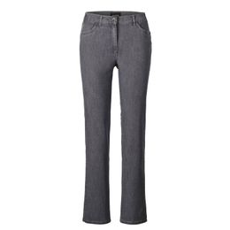GOLDNER Damen Stretch-Jeans "Denimhose mit Stretchkomfort", schwarz, Gr. 42, Obermaterial: 83% Baumwolle CO. 16% Polyester PES. 1% Elasthan EL.,