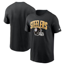 Nike Damen T-Shirt "Nike T-Shirt Pittsburgh Steelers Nike Essential Team", schwarz, Gr. L, 100% Baumwolle, Shirts