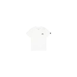 M&auml;dchen T-Shirt "Basic T-Shirt SL K", wei&szlig;, Gr. 12, Alpha Industries, Obermaterial: 100% Baumwolle, Shirts