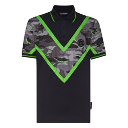 Plein Sport Jungen T-Shirt "Camouflage", gr&uuml;n, Gr. S, Obermaterial: 95% Polyester, 5% Elasthan, Shirts
