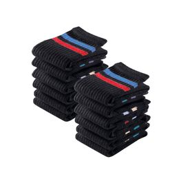 GO IN Damen Tennissocken "Damen Herren Kinder Sportsocken mit Ringel aus Atmungsaktive Baumwolle", Gr. 39, schwarz, Materialmix, geringelt, uni,