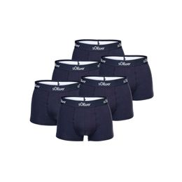s.Oliver Herren Boxershorts "Boxershort 6er Pack", Gr. XL, blau, Obermaterial: 92% Baumwolle CO. 8% Elasthan EL., Unterhosen