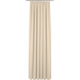 Vorhang WIRTH, B:130cm H:175cm, beige, Jacquard, Baumwolle, Polyester, Wohnzimmer, Gardinen, "Newbury"