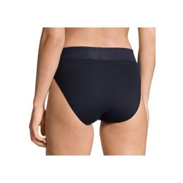 Calida Damen Slip "Slip Elastic High Waist 1er Pack", Gr. S, blau, Obermaterial: 94% Baumwolle CO. 6% Elasthan EL., Unterhosen