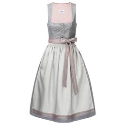 Nübler NÜBLER Damen Dirndl "Dirndl lang Ellen", grau, Gr. 46, Obermaterial: 100% Polyester PES., Kleider