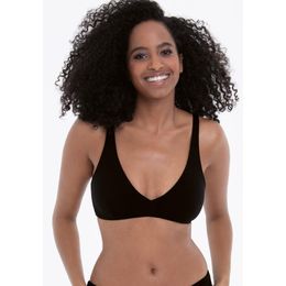 Rosa Faia Damen Triangel-Bikini-Top "Pure", schwarz, Gr. 42, unifarben, Obermaterial: 75% Polyamid, 25% Elasthan, Bikini-Oberteile, verstellbare