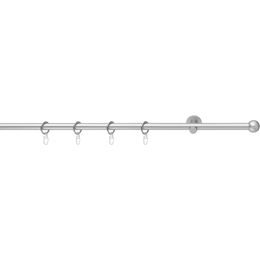 Gardinenstange GOOD LIFE, L:480cm &Oslash;:16mm, grau, Kunststoff, Metall, Gardinenstangen, "BOLA", mit Ringen