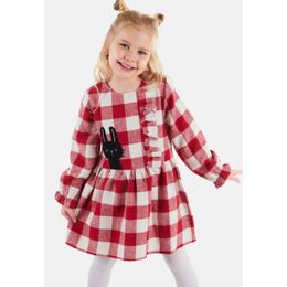 DENOKIDS M&auml;dchen Sommerkleid "Cute Bunny", bunt, Basic, Gr. 104, kariert, 40% Polyacryl, 40% Baumwolle, 20% Polyester, Kleider, mit H&auml;schen