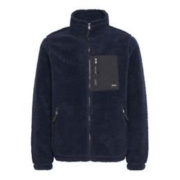 Blend Herren Fellimitatjacke "Fellimitatjacke BHMTOTTI", blau, Basic, Gr. S, Obermaterial: 100% Polyester PES., Jacken