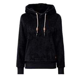 oxmo Damen Kapuzenpullover "Hoodie OXAnniken", schwarz, Casual, Gr. L, Obermaterial: 100% Polyester PES., Sweatshirts