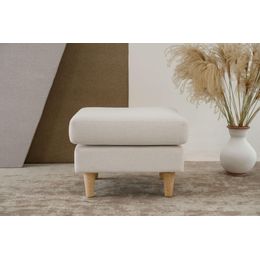 Polsterhocker OTTO HOME "Tvinno", beige (sand), B:63cm H:47cm T:63cm, 100% Polyester, Hocker, Polsterhocker, im skandinavischen Stil