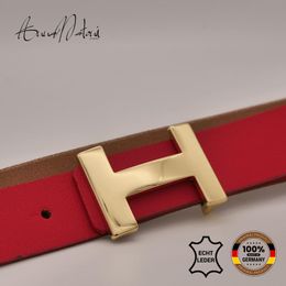 AnnaMatoni Damen Lederg&uuml;rtel "AnnaMatoni Lederg&uuml;rtel Goldi Lederg&uuml;rtel Goldi"rot 350, Gr. 130, 100% Leder, G&uuml;rtel