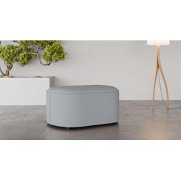 Polsterhocker OTTO HOME "Polsterhocker Tvinne, mit Wellenunterfederung", grau, B:90cm H:44cm T:50cm, 100% Polyester, Hocker, Polsterhocker, passend zum Ecksofa, auch in Boucl&eacute;, B/T/H: 90/50/44 cm