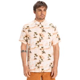 Quiksilver Herren Kurzarmhemd "Safe Paradise", beige, Gr. M, 100% Viskose, Hemden