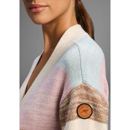 Kangaroos Damen Strickjacke, wei&szlig;, Gr. 36, gestreift, Strick, Obermaterial: 60% Baumwolle, 40% Polyacryl, Strickjacken, in offener Long-Form
