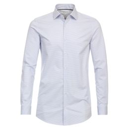 Venti Herren Businesshemd "Venti Businesshemd Langarm gestreift", blau, Gr. 41, gestreift, 89% Baumwolle, 11% Elasthan, Hemden
