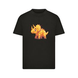 F4NT4STIC M&auml;dchen T-Shirt "S&uuml;&szlig;er Triceratops Dinosaurier", schwarz, Gr. 110, Obermaterial: 100% Baumwolle, Shirts, Premium Qualit&auml;t
