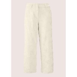 Madeleine Mode MADELEINE Damen Culotte "Hose Weite B&uuml;gelfaltenhose mit Stickerei", wei&szlig;, Modern, Gr. 18, Obermaterial: 75% Baumwolle CO. 25% Polyester PES., Hosen