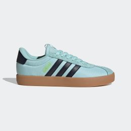 Sneaker "VL COURT 3.0", adidas Sportswear, Gr. 40,5semi flash aqua, aurora ink, lucid lemon, Leder, Textil, Schuhe, Design auf den Spuren des adidas