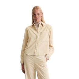 Marc O'Polo MARC O'POLO Damen Langarmbluse "aus Organic Cotton", beige, Gr. 40, unifarben, Obermaterial: 100% Baumwolle, Blusen