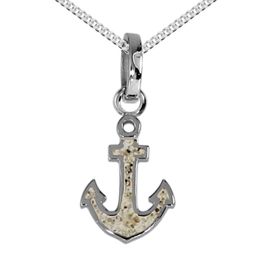DUR Damen Kette mit Anh&auml;nger "DUR Kette mit Anh&auml;nger Hoffnung 2.0 - Strandsand", 42cm, Silber 925 (Sterlingsilber), L: 40, silber, Silber 925