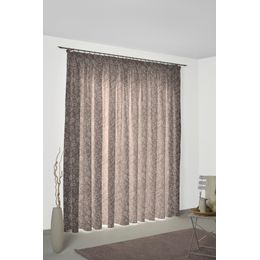 Vorhang WIRTH, B:135cm H:145cm, braun, Polyester, Wohnzimmer, Gardinen, "Daniela"