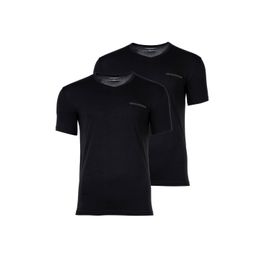 Emporio Armani Herren T-Shirt "T-Shirt CORE LOGOBAND 2er Pack", schwarz, Gr. XL, Obermaterial: 95% Baumwolle CO. 5% Elasthan EL., Shirts