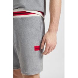 HUGO UNDERWEAR Herren Sweatshorts "JAXON", Gr. M, grau, Sweatware, Obermaterial: 70% Baumwolle, 30% Polyester, meliert, Hosen, kontrastfarbene